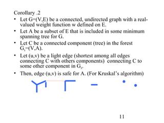 Minimum Spanning Trees Algorithm PPT