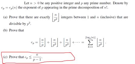 Solved Let N Be Any Positive Integer And P Any Prime Chegg