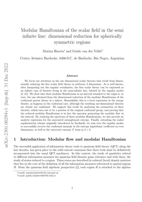 pdf modular hamiltonian of the scalar field in the semi infinite line