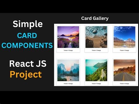 How To Create A React Js Card Component React Js Tutorial For Beginners React Js Project