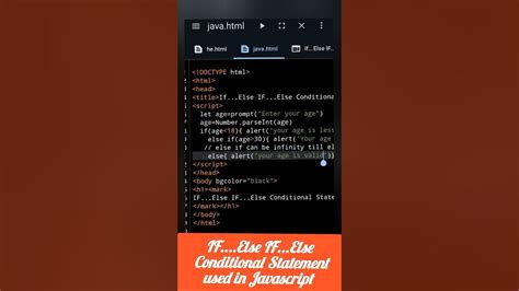 Ifelse Ifelse Conditional Statement Used In Javascript