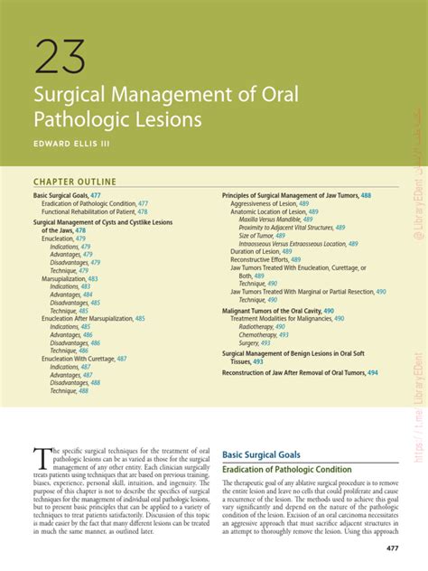 Chapter 23 Surgical Management Of Oral Pathologic Lesions Pdf