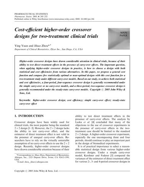 pdf cost efficient higher order crossover designs for two treatment