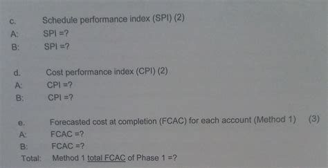 c ﻿schedule performance index spi 2 a spi b