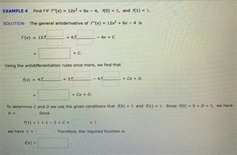 solved example 4 find fif f x 12x2 6x 4 ko 5