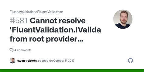 Cannot Resolve Fluentvalidationivalidator From Root Provider Because
