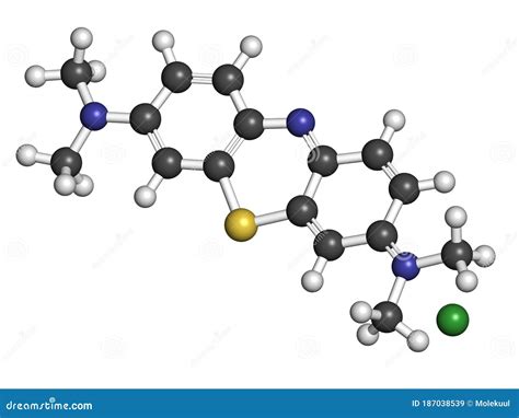 Methylene Blue Methylthionium Chloride Dye Molecule Royalty Free