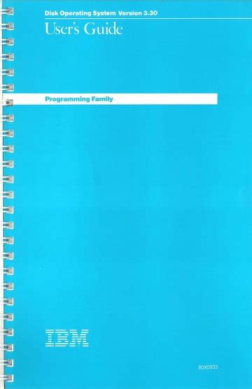 Ibm Dos 330 Users Guide International Business Machines