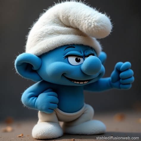 Create An Evil Smurf Image Stable Diffusion Online