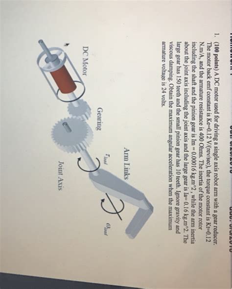 Solved Points A DC Motor Used For Driving A Single Chegg