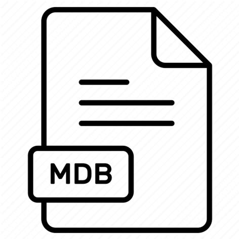 Mdb File Format Page Document Sheet Paper Icon Download On Iconfinder