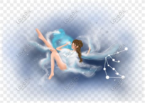 12 별자리 물병 자리 캐릭터 Png 일러스트 무료 다운로드 Lovepik