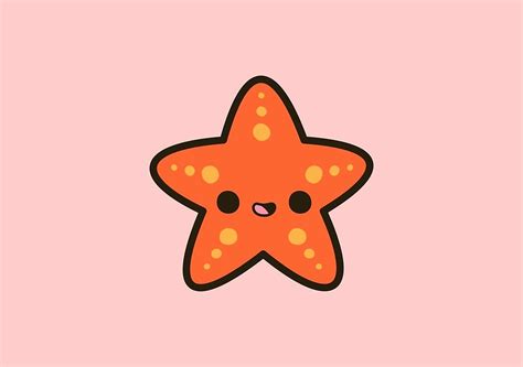 Cute Starfish Drawing
