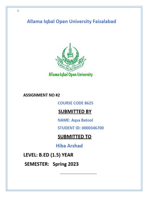 8625 2nd Assignment 1 Pdf Educational Assessment Learning Styles