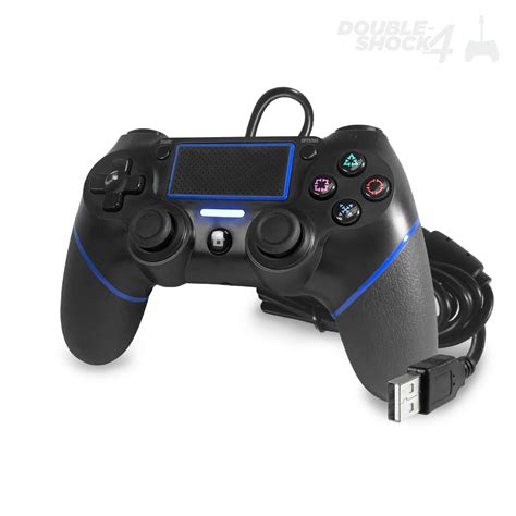 Double Shock 4 Wired Controller For Ps4 Jet Black