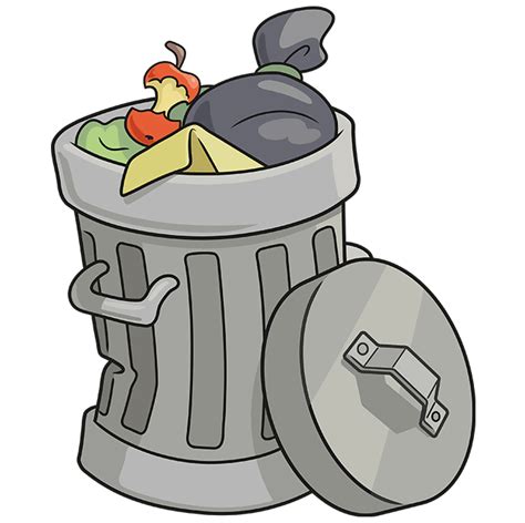 How To Draw A Trash Can Really Easy Drawing Tutorial 쓰레기통 그림 웹툰