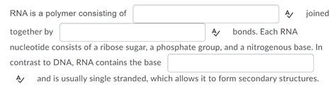 Solved RNA Is A Polymer Consisting Of Joined Together By A Chegg Com