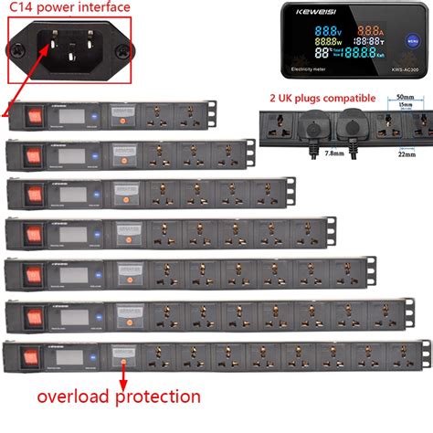 Multifunctional Digital Display Meter Pdu16a Distribution Unit With Large Spacing And Overload