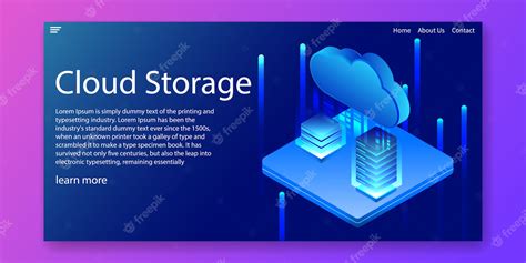 Premium Vector Cloud Storage Technology Isometric Concept