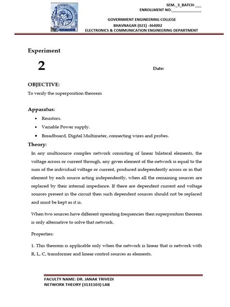 Experiment 2 Pdf Electrical Network Resistor