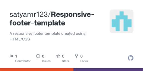 GitHub Satyamr Responsive Footer Template A Responsive Footer Template Created Using HTML CSS
