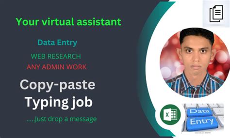 do virtual assistant data entry web scraping and copy paste by