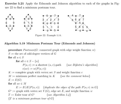 exercise 5 21 apply the edmonds and johnson algorithm