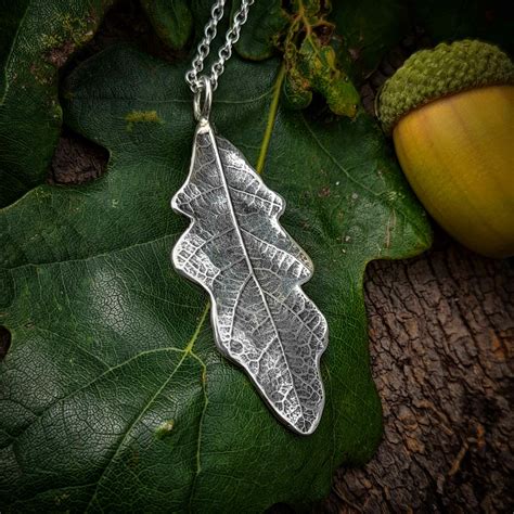 Oak Leaf Necklace Something Silver