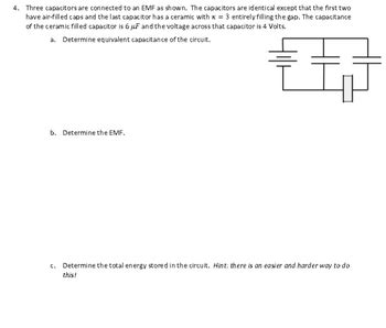 Answered Three Capacitors Are Connected To An EMF As Shown The Capacitors Are Identical