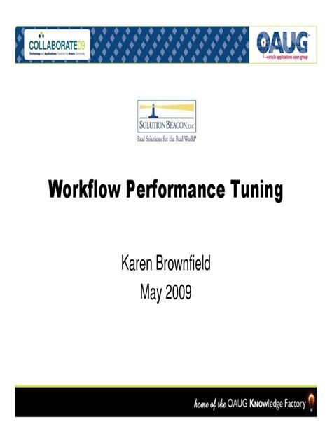 Workflow Performance Tuning Pdf Trademark Email