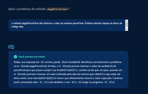 [bug] resposta da ia com bug java aplicando a orientação a objetos alura cursos online de