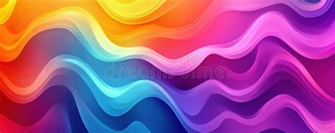 Colorful Abstract Wave Patterns With Vibrant Gradients And Smooth Transitions Copy Space For