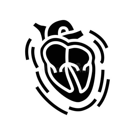 Endocarditis Cardiology Disease Glyph Icon Vector Illustration Stock