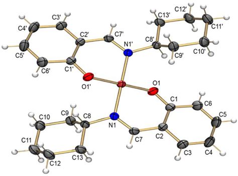 Ortep Representation Of The Complex [ni Ii L Chex 2 ] With Thermal