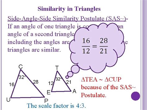 Similarity Theorems Similarity In Triangles Angleangle Similarity Postulate