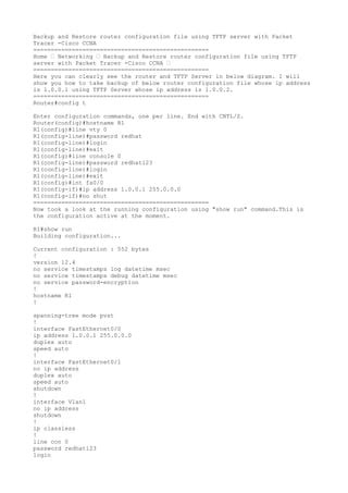 Backup And Restore Router Configuration Txt Operating Systems Computer Software And