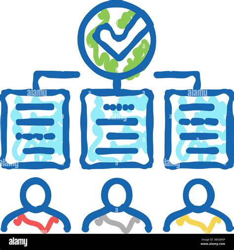 Three Way Matching Icon Doodle Illustration Stock Vector Image And Art