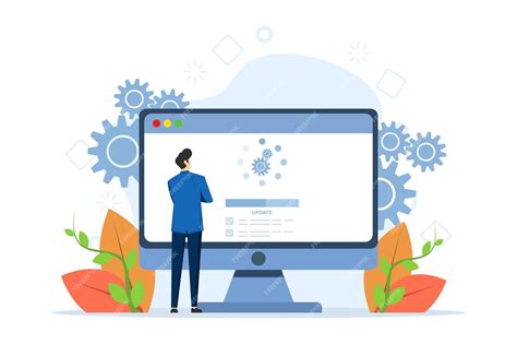 Premium Vector Vector Illustration Of The Concept Of Updating A System That Integrates With