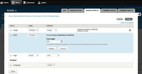 the trim length format description is confusing not clear to drupal