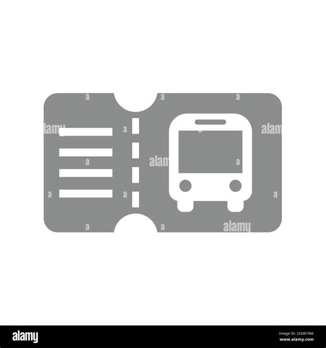Bus Ticket Vector Icon Simple Public Transport Symbol Stock Vector Bus Ticket Vector Icon Simple Public Transport Symbol Stock Vector