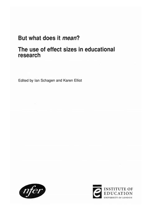 Pdf Effect Sizes In Multilevel Models