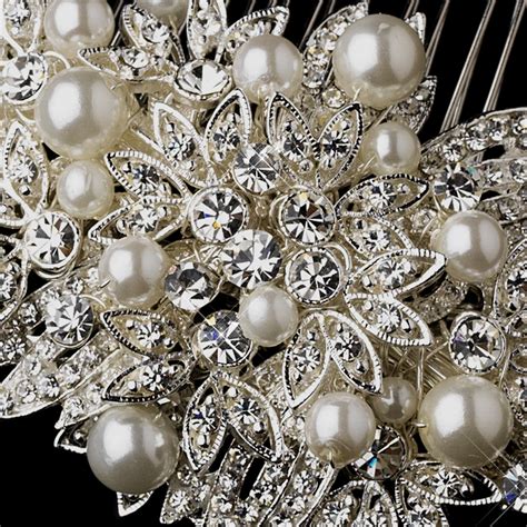 Fabulous Crystal And Pearl Bridal Comb Elegant Bridal Hair Accessories