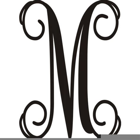 Initial M Monogram Clip Art