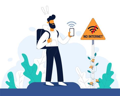 No Internet Connection Illustration Concept Vector Stock Vector Internet Connections Business