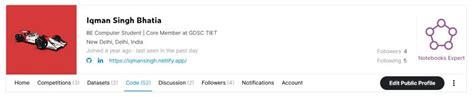 Iqman Singh Bhatia On Linkedin Machinelearning Kaggle Notebookexpert