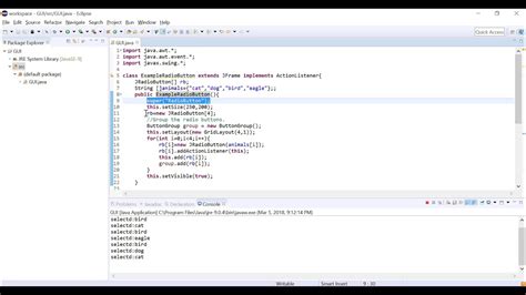 Object Oriented Programming Java C5 L8 Jradiobutton In Java Youtube