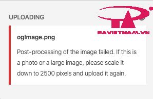 Khắc Phục Lỗi Post processing of the Image failed