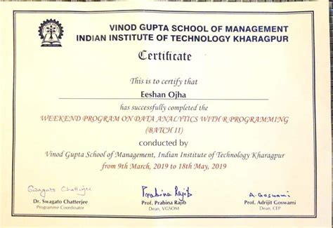 Eeshan Ojha On Linkedin Dataanalytics Rprogramming Iitkgp Vgsom