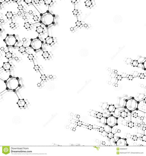 Geometric Abstract Background With Connected Line And Dots Structure Molecule And Communication
