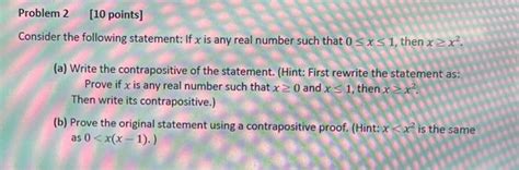 Solved Consider The Following Statement If X Is Any Real Chegg